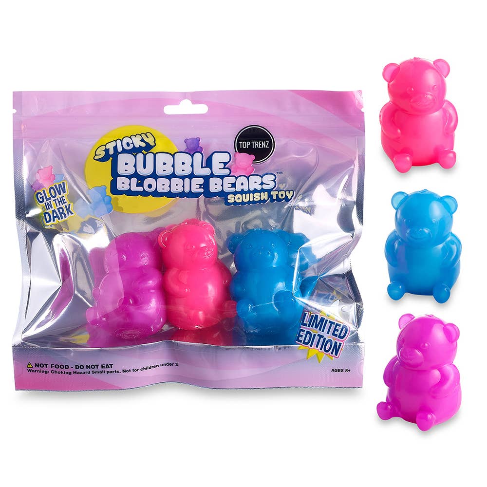 Sticky Bubble Blobbies Gummy Yummies Bears – Pink Dinosaur Boutique